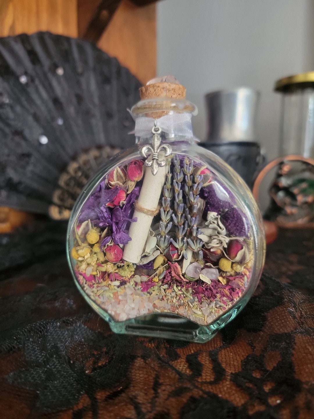 Depression and Anxiety Relief Witch Bottle Calm Peace Herbal Blessing ...