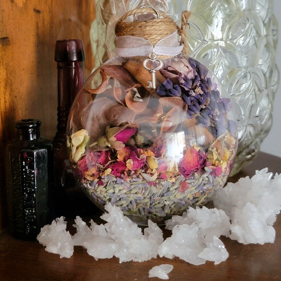 New Home Blessing Ornament Witch Ball Herbal Blessing Yule Decor House ...