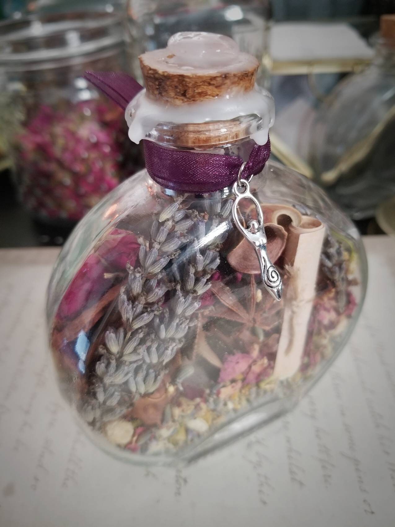 Home Blessing Witch Bottle Herbal Blessing Yule Decor | Etsy Canada