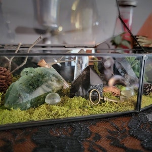 Coffin Crystal Garden Crystal Terrarium Casket Box Terrarium Glass ...