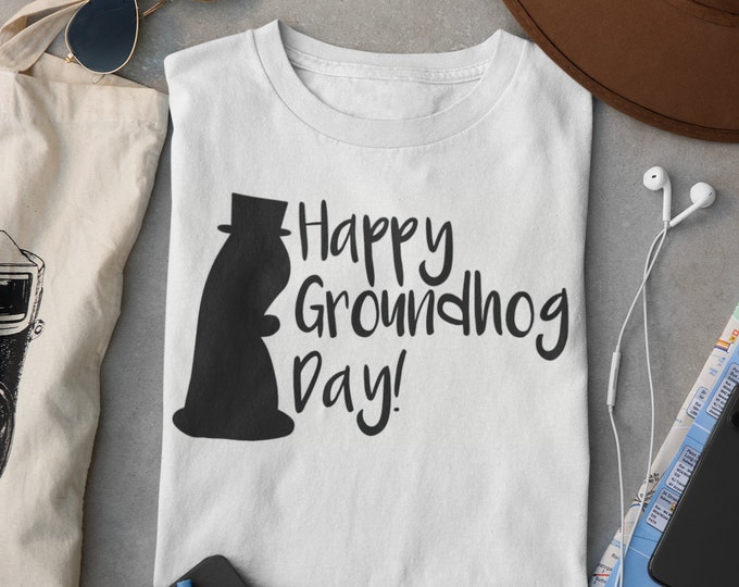 Happy Groundhog Day T-shirt Iron on Decal DIY Transfer - Etsy