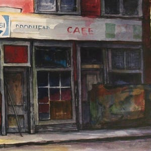 Artist-signed Print of brodhead Cafe by Watercolorist/fine Artist: Mark ...