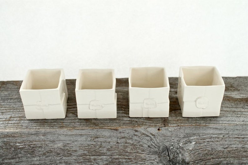 Porcelain Box Tea Light Holders Set of 2 - Etsy