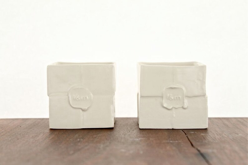 Porcelain Box Tea Light Holders Set of 2 - Etsy