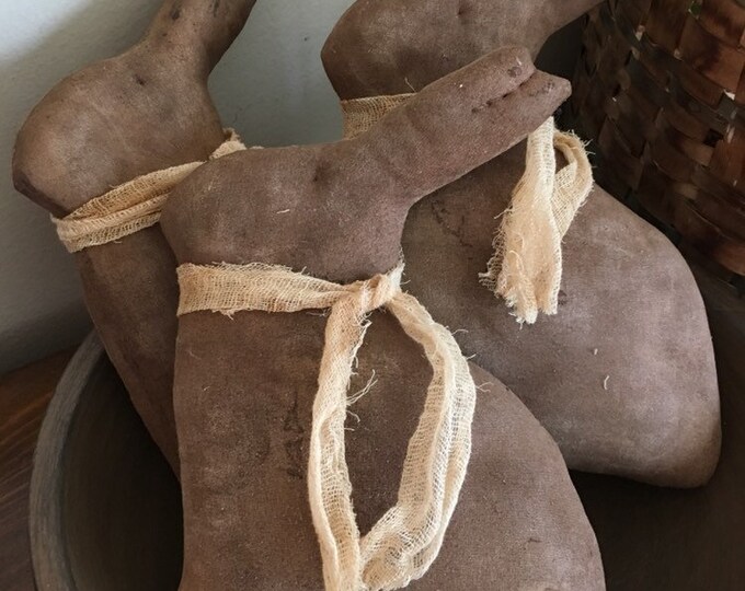 Primitive Chocolate Bunny Easter Bunny Easter Basket - Etsy