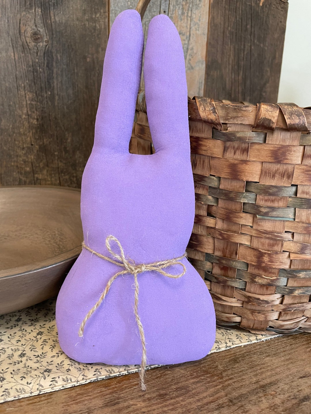 Primitive Purple Bunny Rustic Spring Decor - Etsy
