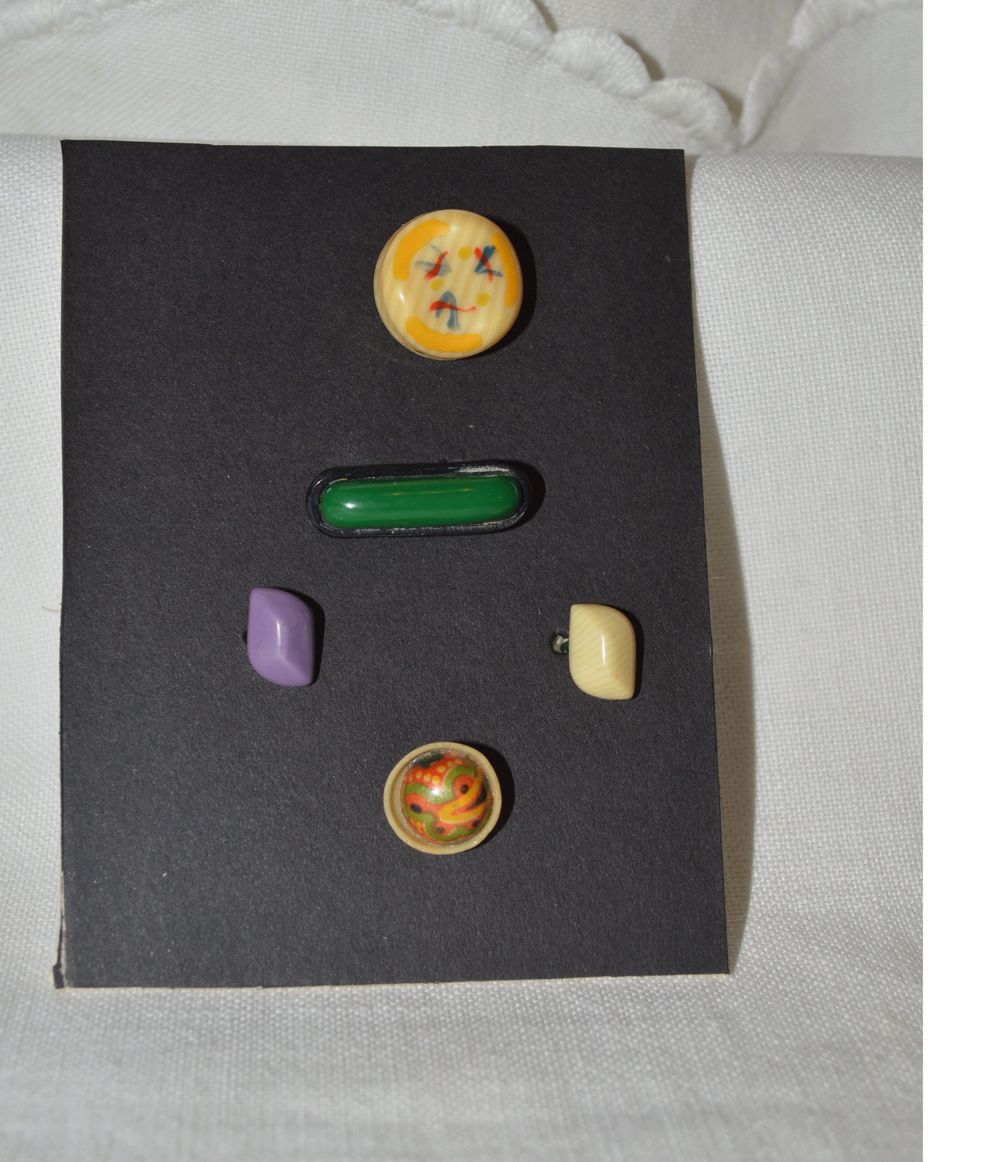 Glow Hollow Ivoroid Medium 42 Antique & Vintage Celluloid BUTTONS Small ...