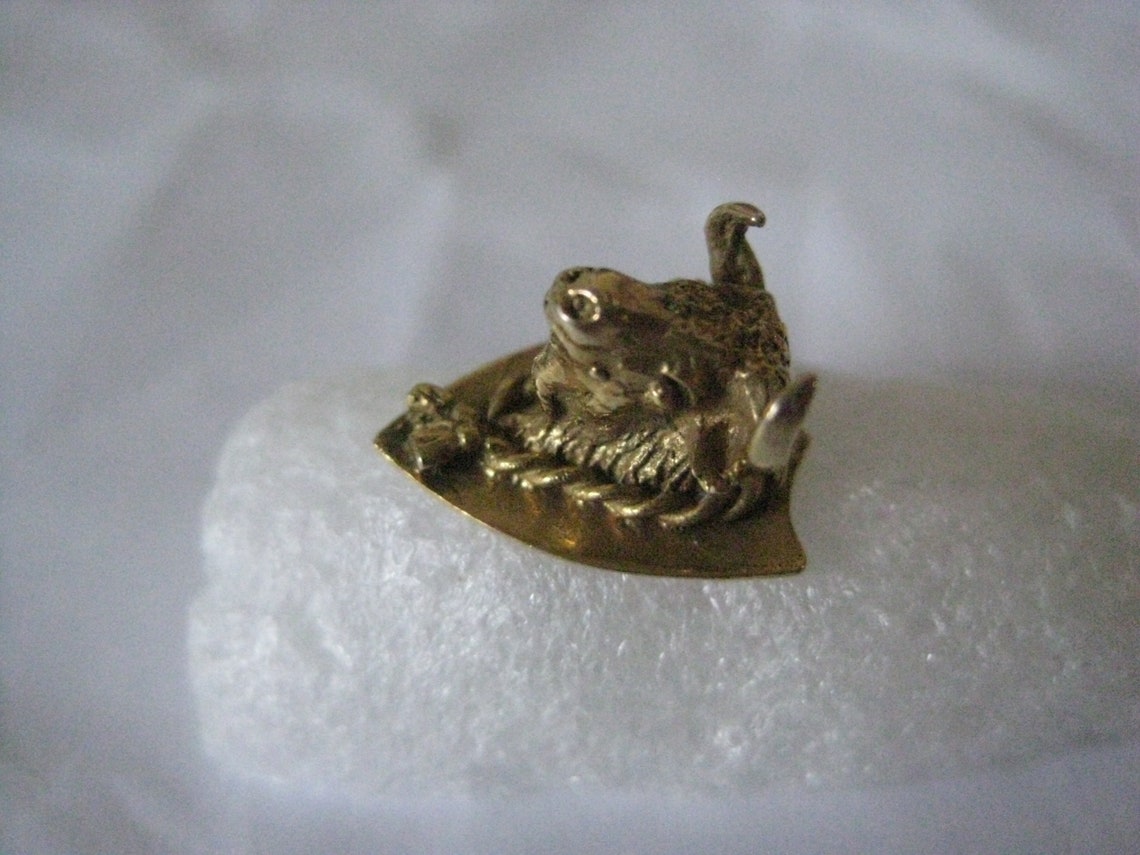 Bull 14K Yellow Gold Solid Pin Tie Tack Vintage Karat KT Lapel - Etsy
