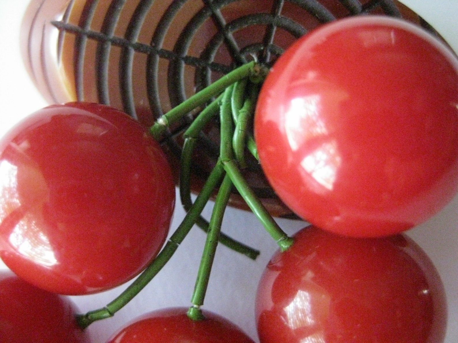 Bakelite Red Cherry 5 Dangle Brown Branch Brooch Pin Vintage - Etsy