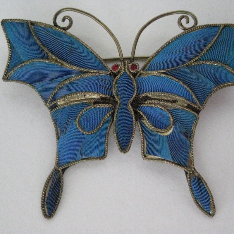 Antique Kingfisher Brooch - Etsy