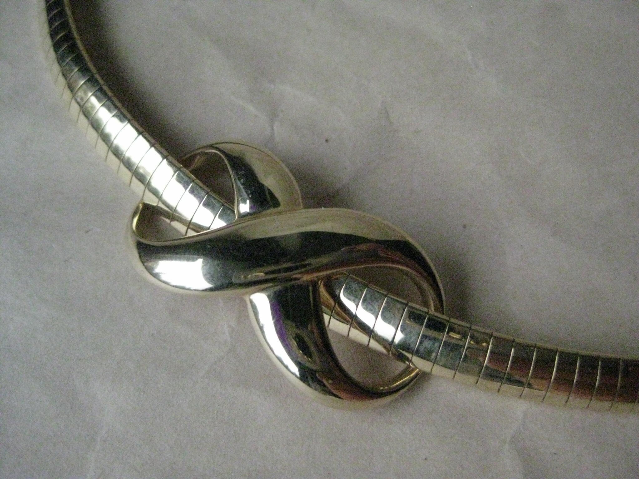 14K Omega Infinity Slide Yellow Gold Necklace Karat KT Solid - Etsy