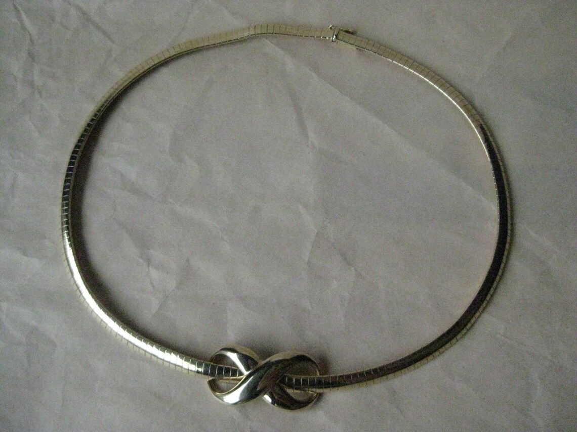 14K Omega Infinity Slide Yellow Gold Necklace Karat KT Solid | Etsy