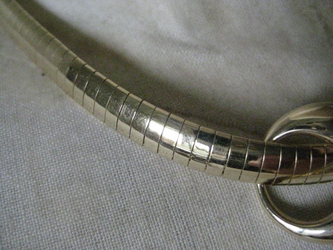 14K Omega Infinity Slide Yellow Gold Necklace Karat KT Solid | Etsy