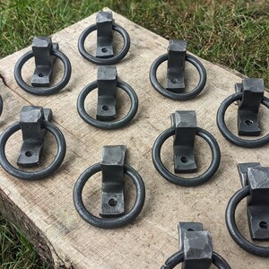 Small Hand Forged Ring Handles or Door Pulls - Etsy