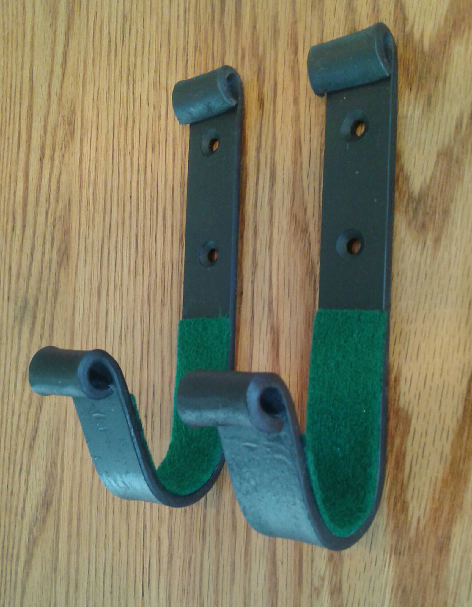 Hand Forged Gun Display Rack- Set of 2 Felt Lined Hooks - Etsy