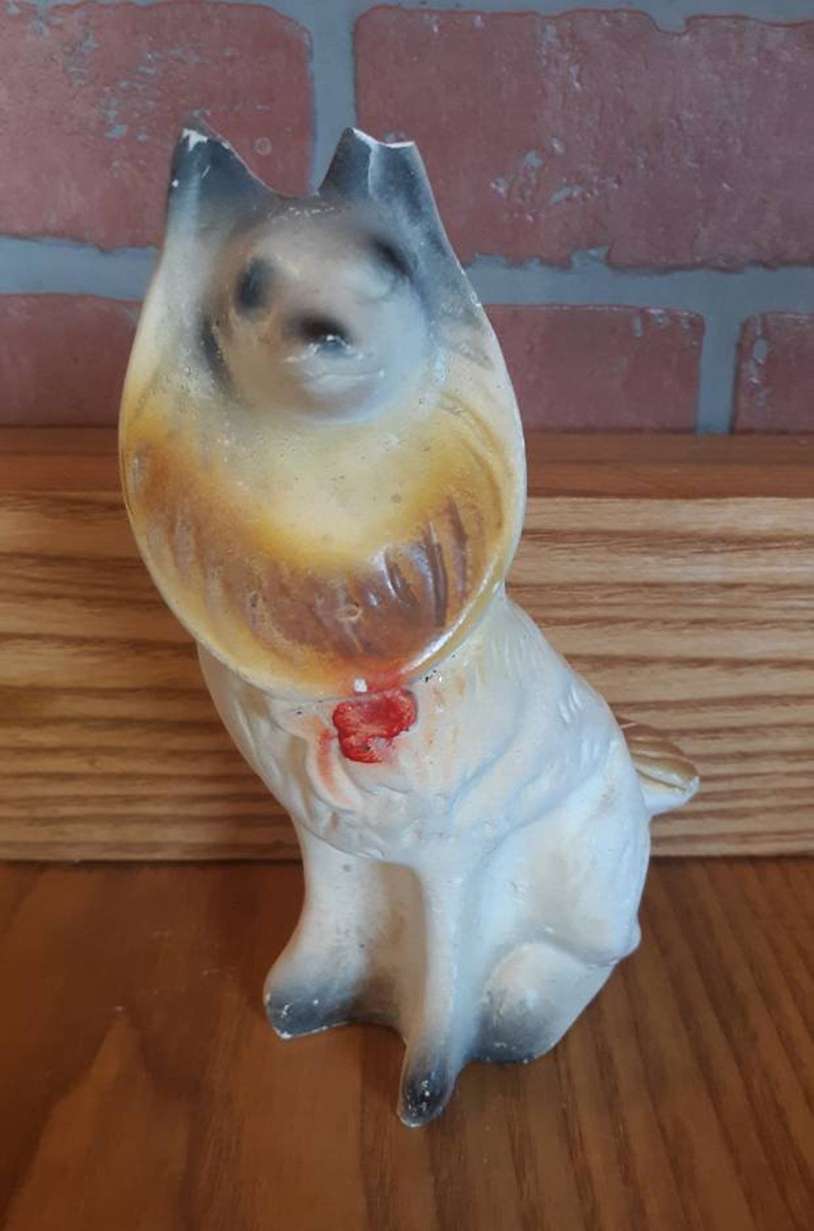 Vintage Carnival Chalkware Collie Dog - Etsy