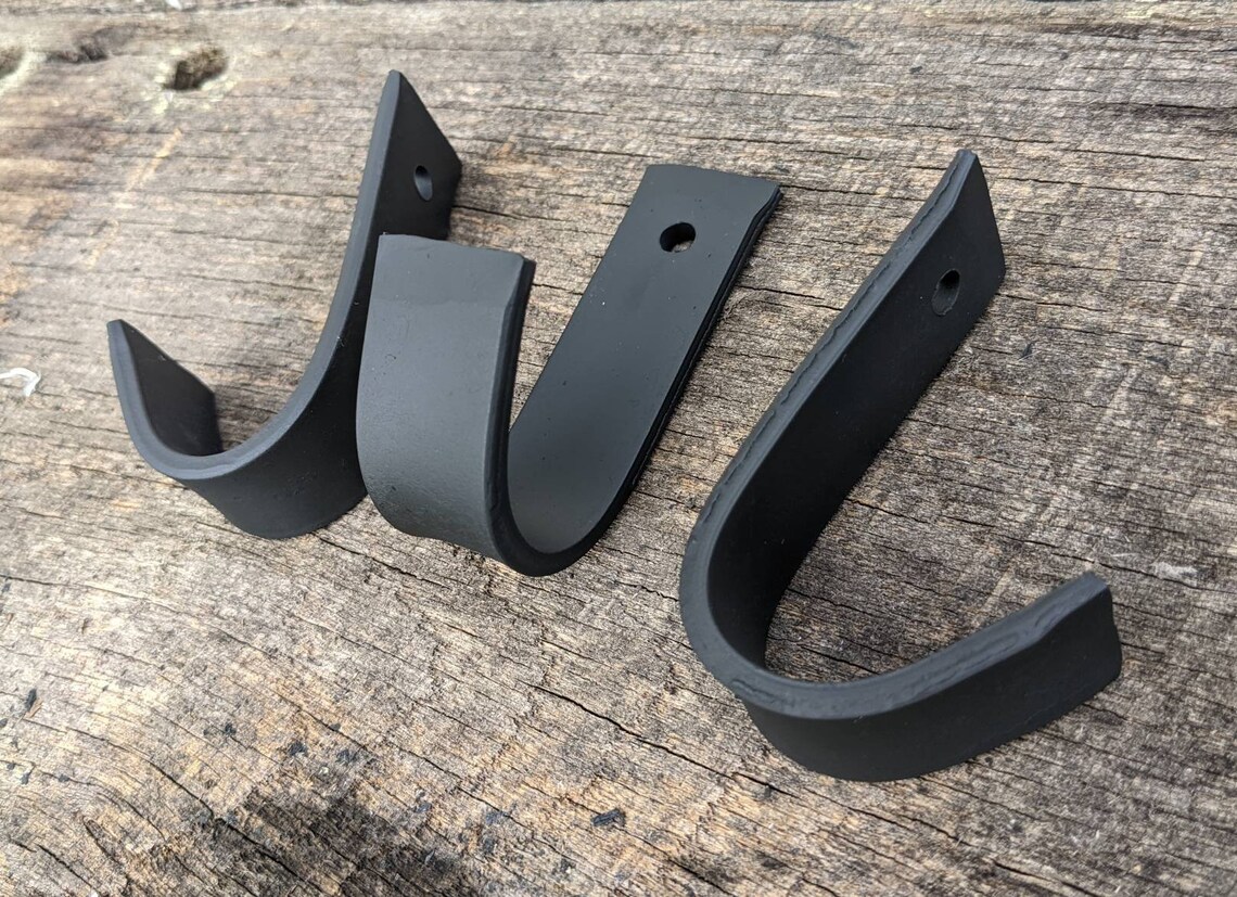Set of Three or Six Hand Forged Hooks Made With 1 Steel - Etsy