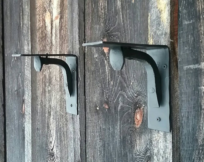 One Pair Railroad Spike Shelf Brackets - Etsy