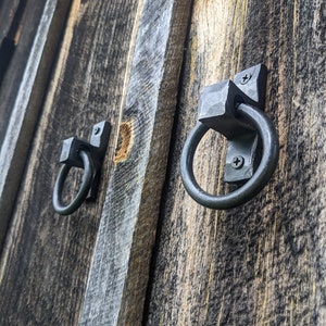Small Hand Forged Ring Handles or Door Pulls - Etsy