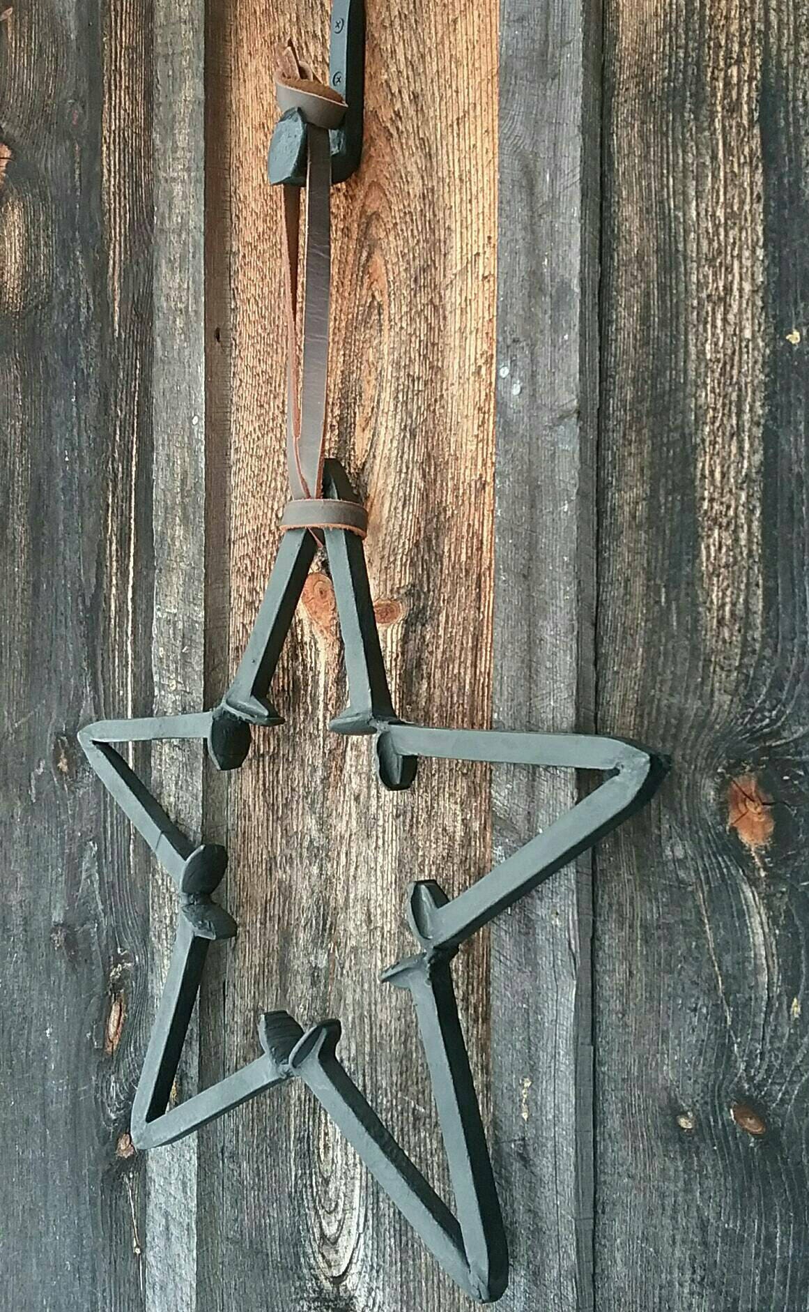 Rustic Repurposed Railroad Spike Barn Star. Three Piece Set - Etsy Canada