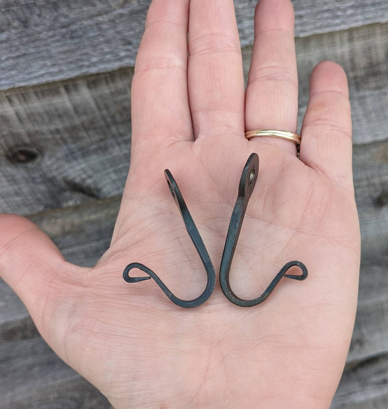 Set of Four Sturdy Hand Forged Hooks Made From Horseshoe - Etsy