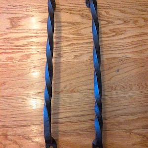 Set of 2 Large Twisted Hand Forged Handles or Door Pulls - Etsy