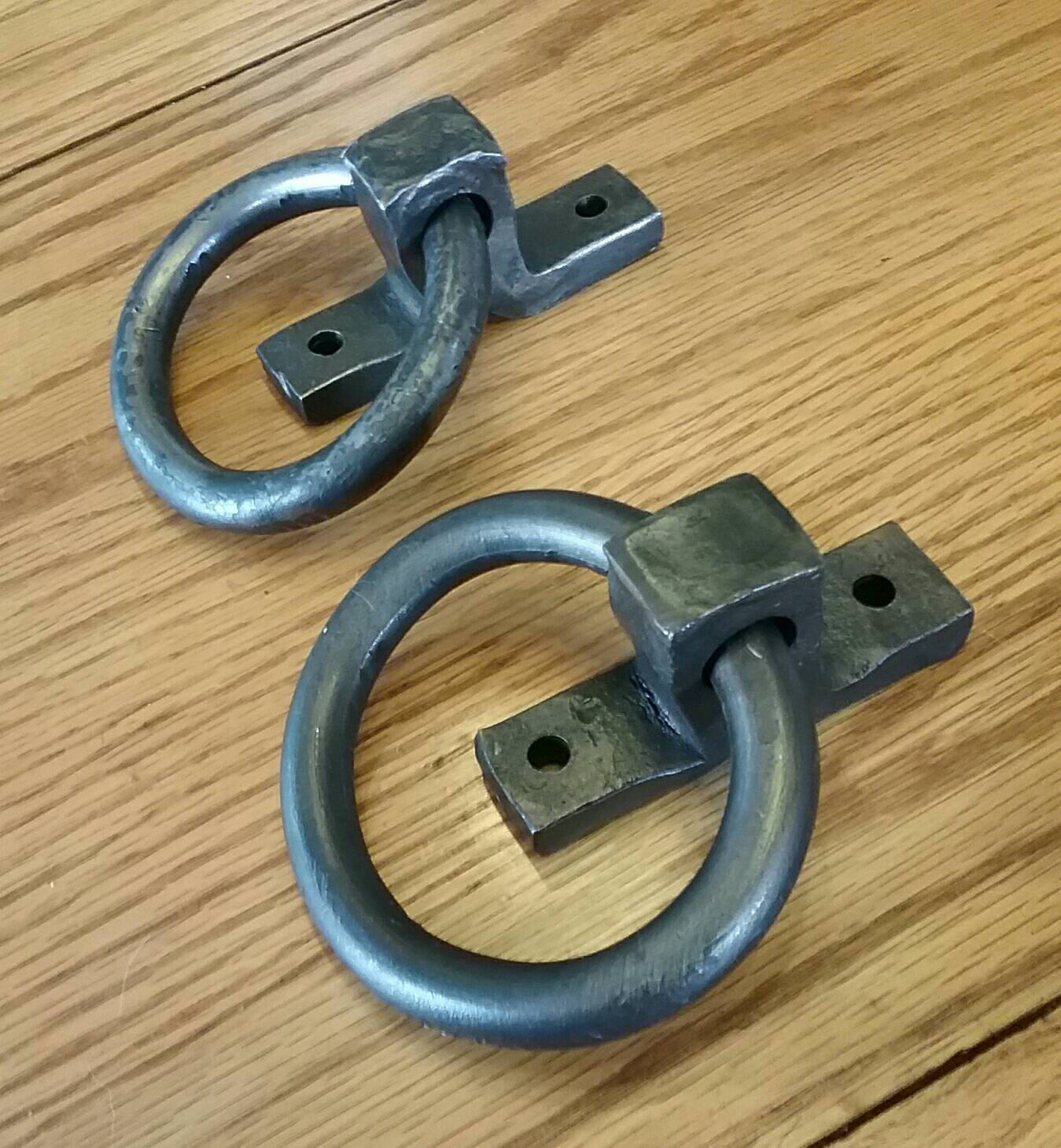 Set of 2 Round Ring Hand Forged Handles Door Pulls Door - Etsy Canada