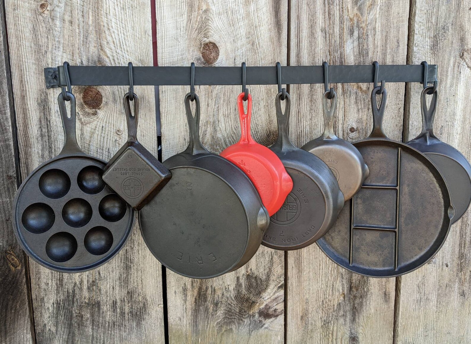 Hand Forged 36 Hammer Finish Pot Rack With Movable - Etsy