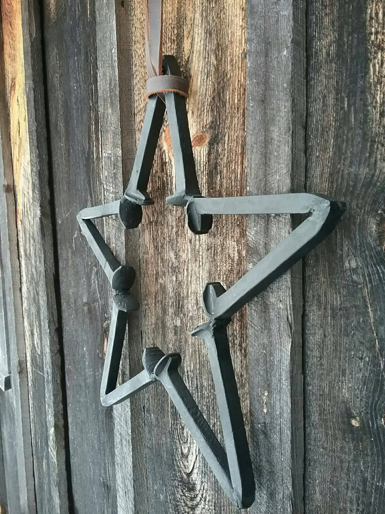 Rustic Repurposed Railroad Spike Barn Star. Three Piece Set - Etsy Canada