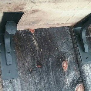 Set of 2 Hand Forged Blacksmith Made Wall Shelf Brackets With Real ...