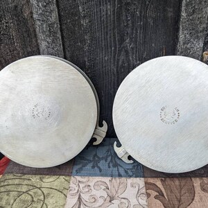 Cast Aluminum 9.5 Round Serving Trays Guardian Ware Hammer Finish Set ...
