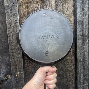 Vintage Wapak Early Block Logo #6 Cast Iron Skillet - Etsy