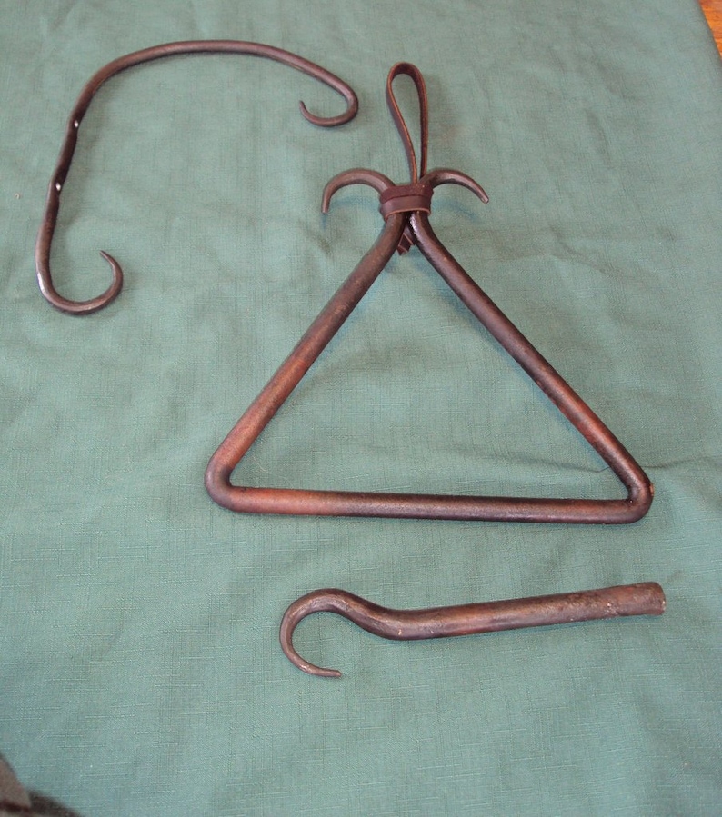 Hand Forged Cowboy Style Triangle Dinner Bell - Etsy