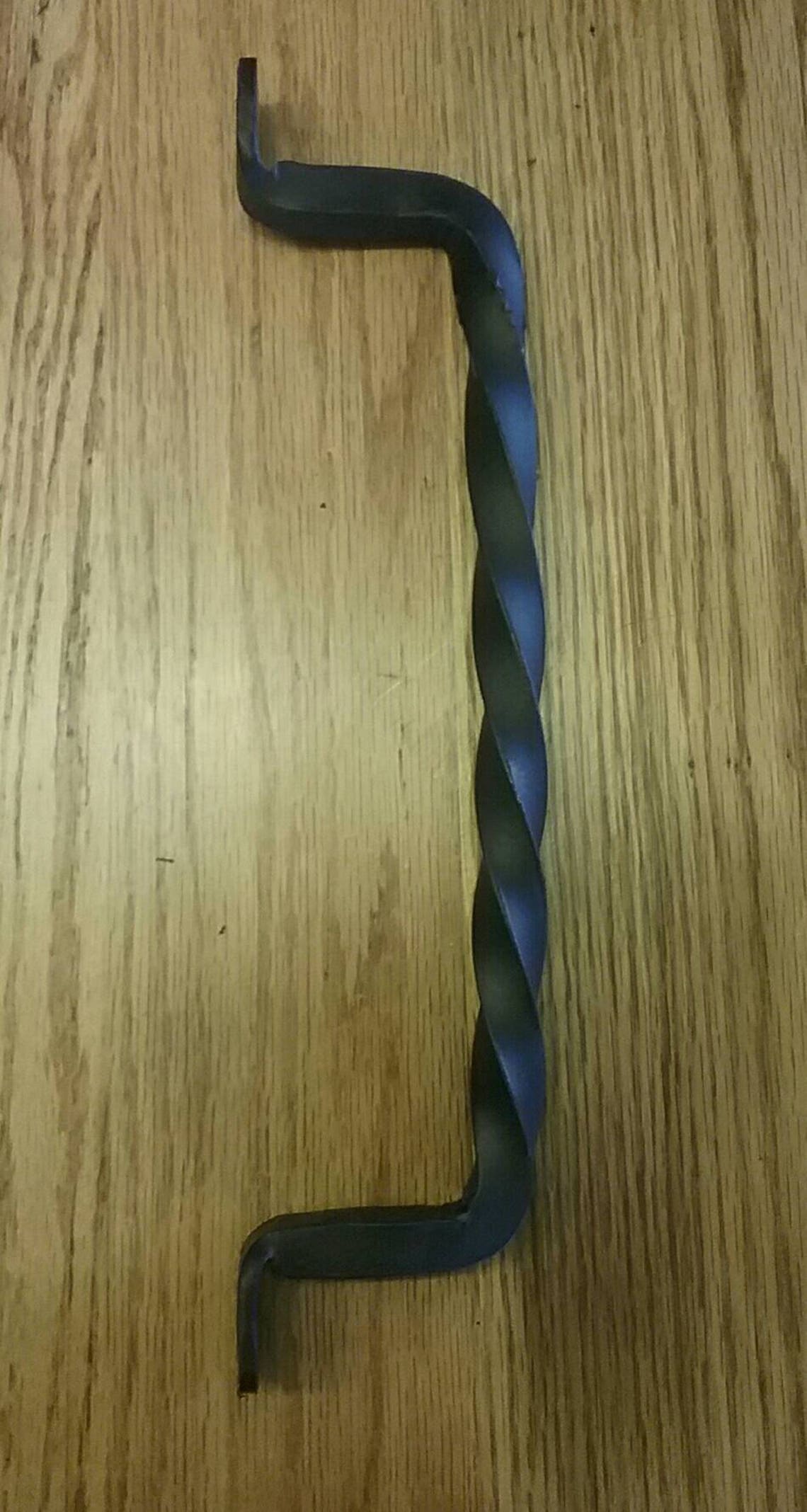 Single Twisted Hand Forged Handle or Door Pull - Etsy