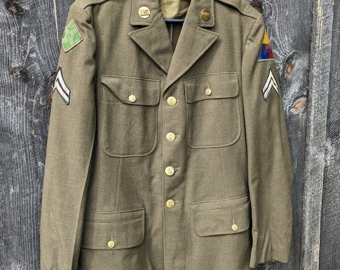 World War II Military Army Dress Jacket With Submarine Insignia Size 40 ...