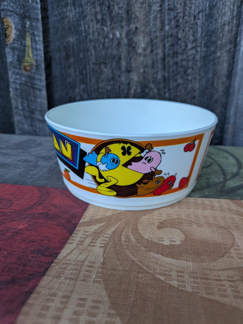 Vintage 1980 Amazing Pac Man Cereal Bowl Deka Plastic - Etsy