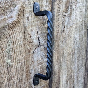 Single Twisted Hand Forged Handle or Door Pull - Etsy