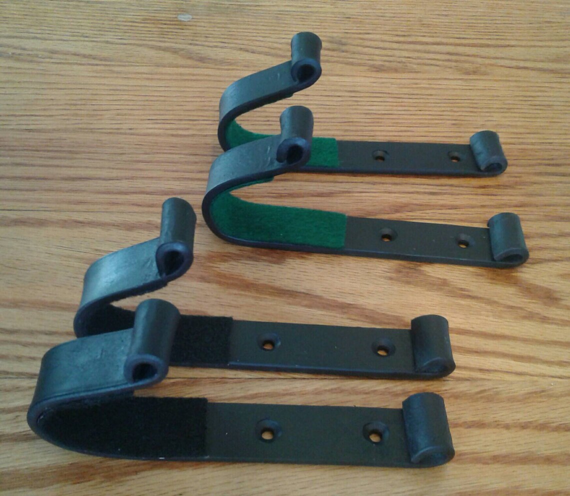 Hand Forged Gun Display Rack- Set of 2 Felt Lined Hooks - Etsy