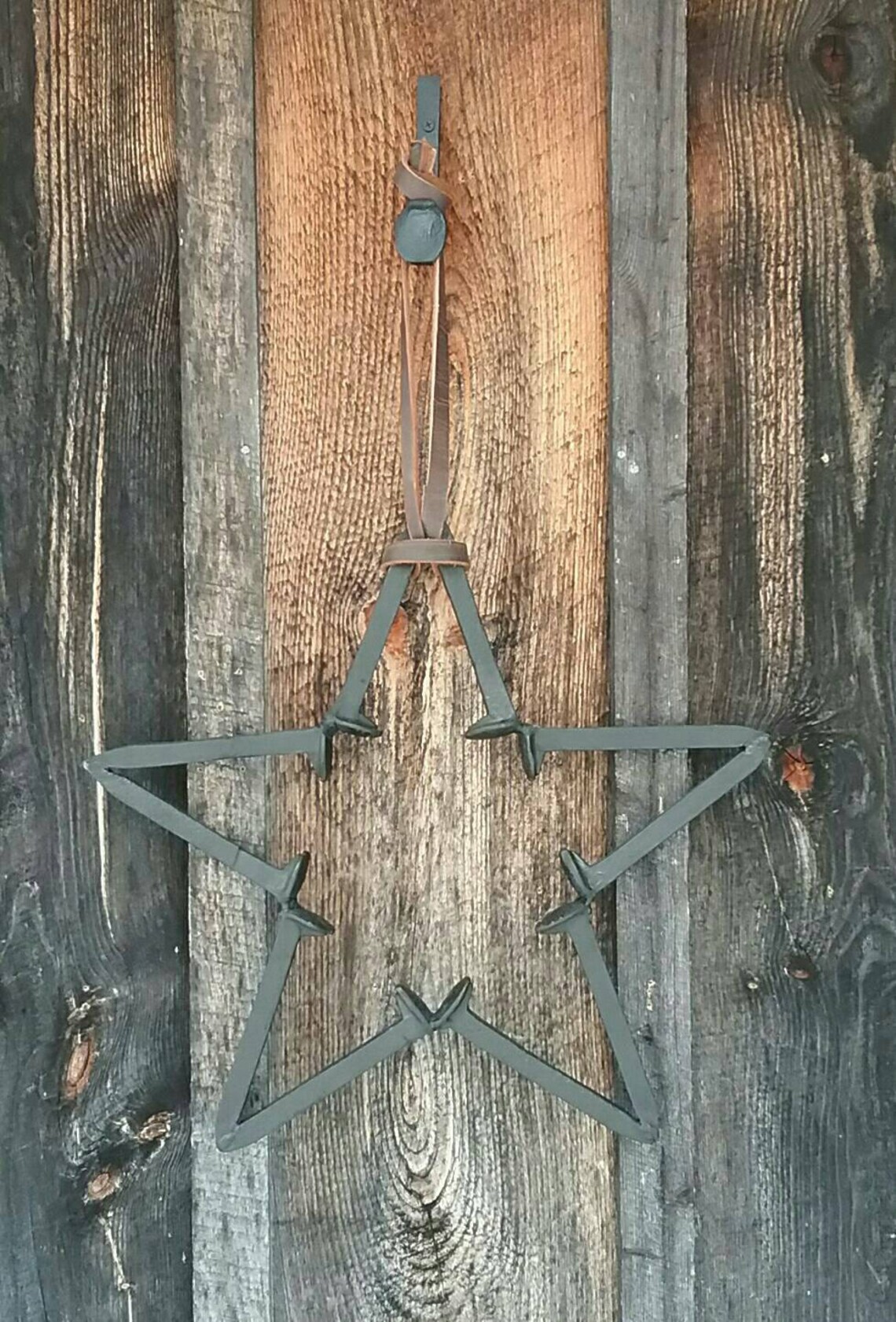 Rustic Repurposed Railroad Spike Barn Star. Three Piece Set - Etsy