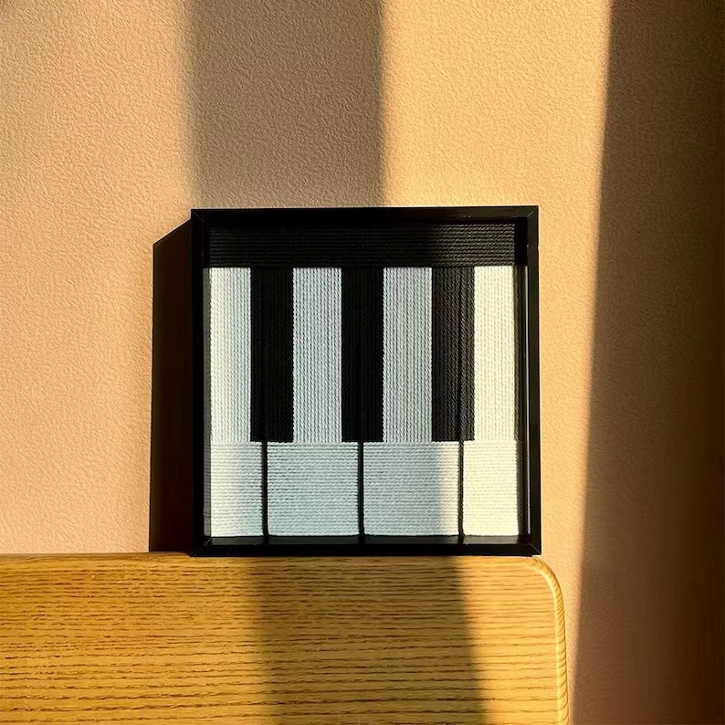 Piano Key Art Painting: Modern Textured Music Room Decor - Etsy