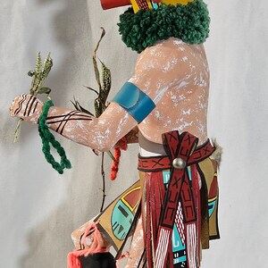 Hopi Statue Corn Dancer Ka'e Dancer W/warrior Costume 17 Tall Wood ...