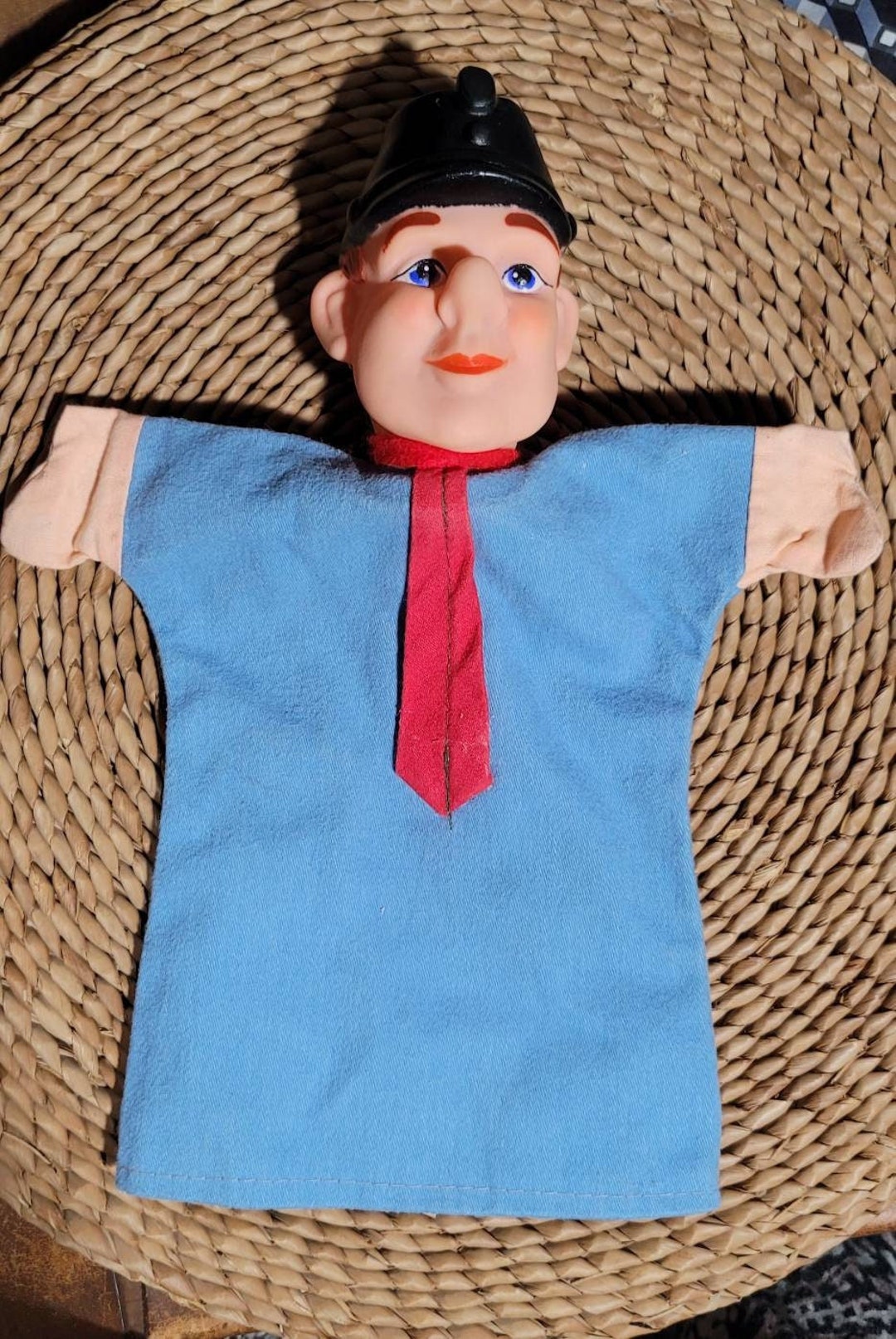 50's Policeman Puppet English Hand Puppet Moveable Head & Hands Cop ...