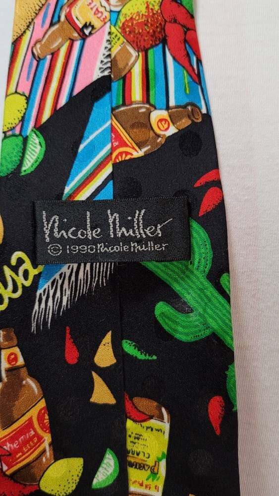 Nicole Miller Silk Tie: Mexican Theme Cactus Beer Necktie - Etsy