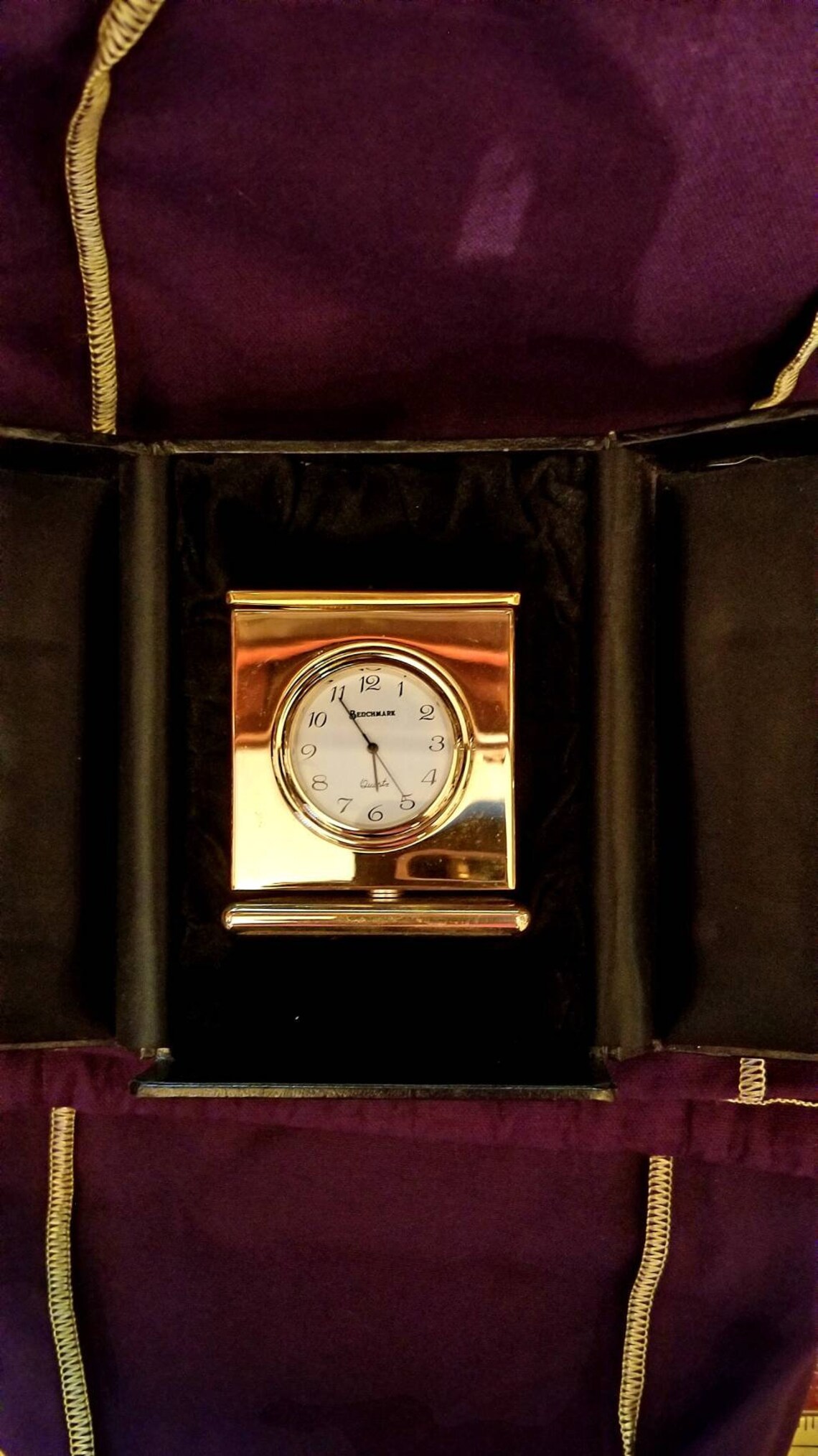 Benchmark Clock Solid Brass Desk Clock Mini Brass Spinning - Etsy