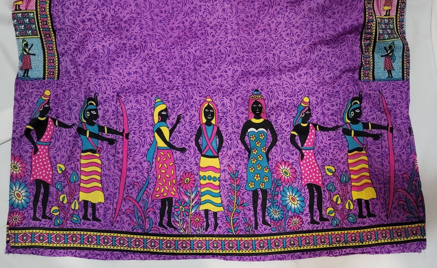 Women Kaftan Purple Muumuu Purple Lounge Dress African Theme Maxi Dress ...