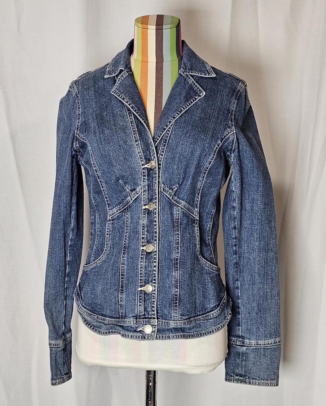 Roper Denim Jacket: Women's Rockabilly Jean Jacket, Metal Buttons - Etsy