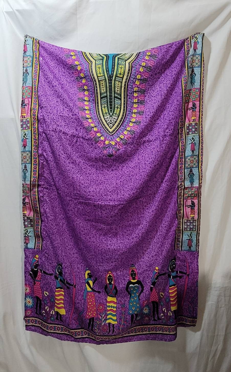 Women Kaftan Purple Muumuu Purple Lounge Dress African Theme Maxi Dress ...