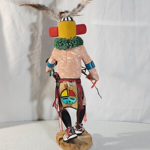Hopi Statue Corn Dancer Ka'e Dancer W/warrior Costume 17 Tall Wood ...
