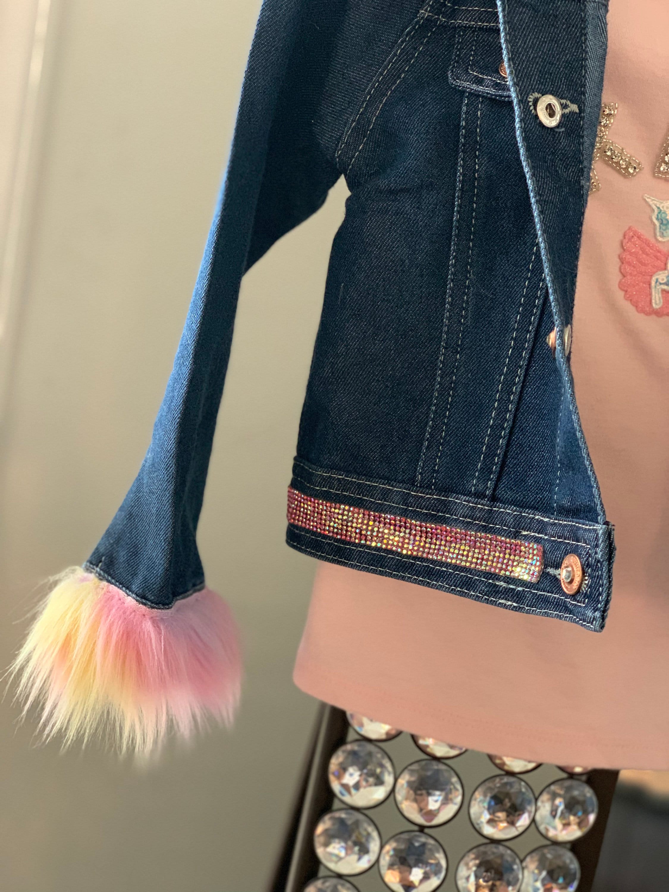 CUSTOM DENIM JACKET - Custom Girls Faux Fur Denim Jacket - Personalized ...