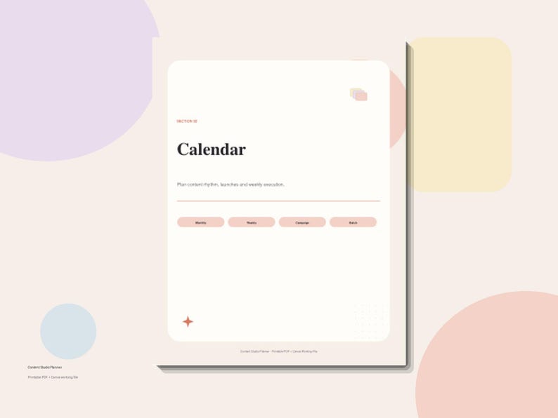 Printable Content Planner, Social Media Content Calendar, Campaign ...